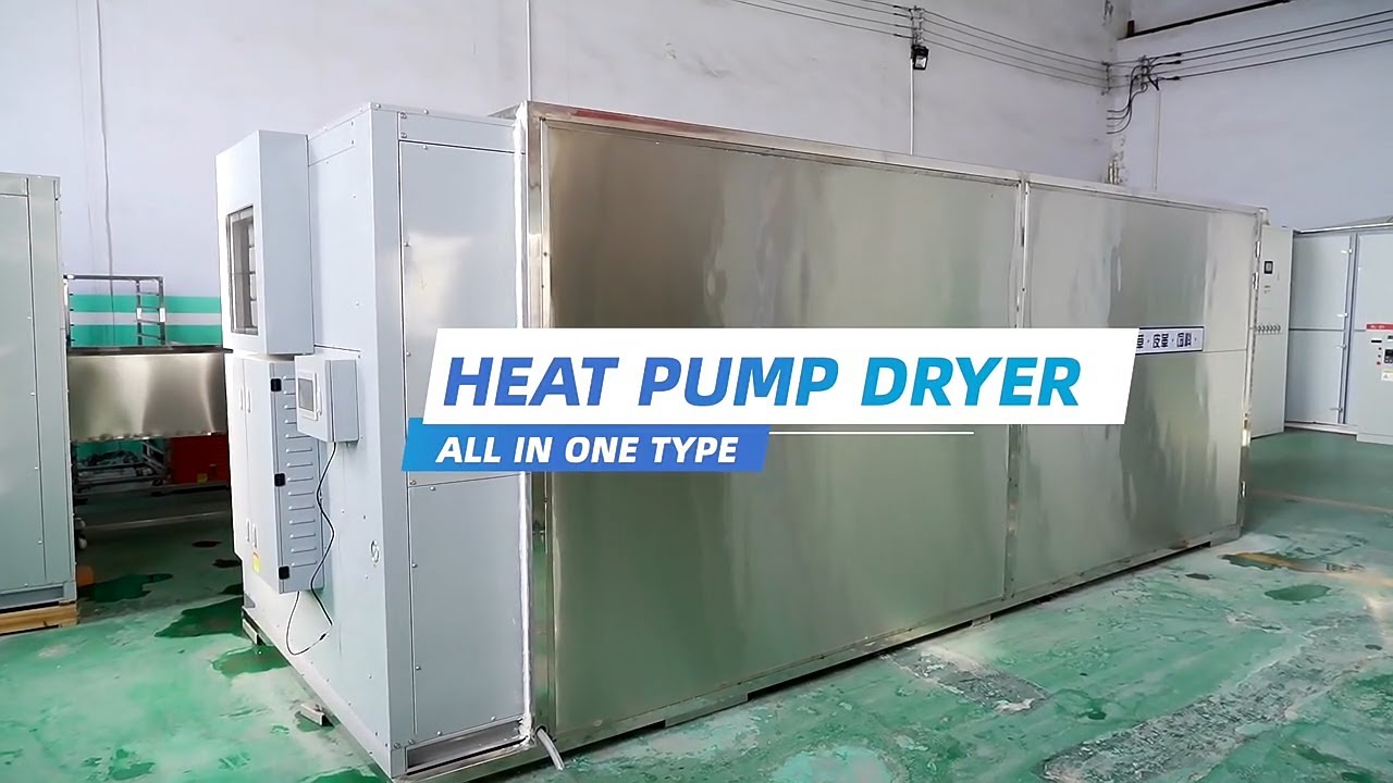 All in one heat pump tray type dryer - YouTube