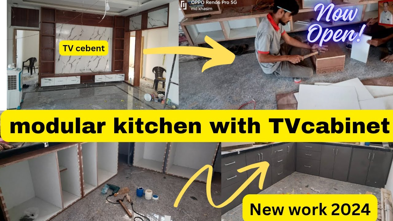 tv unit making process | tv unit kaise banaye | tv cabinet ka design ...