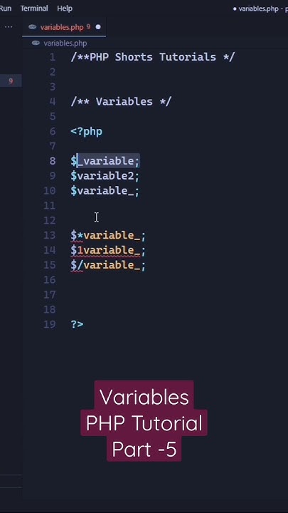 PHP Tutorial: Variables - Part 5 #shorts - YouTube
