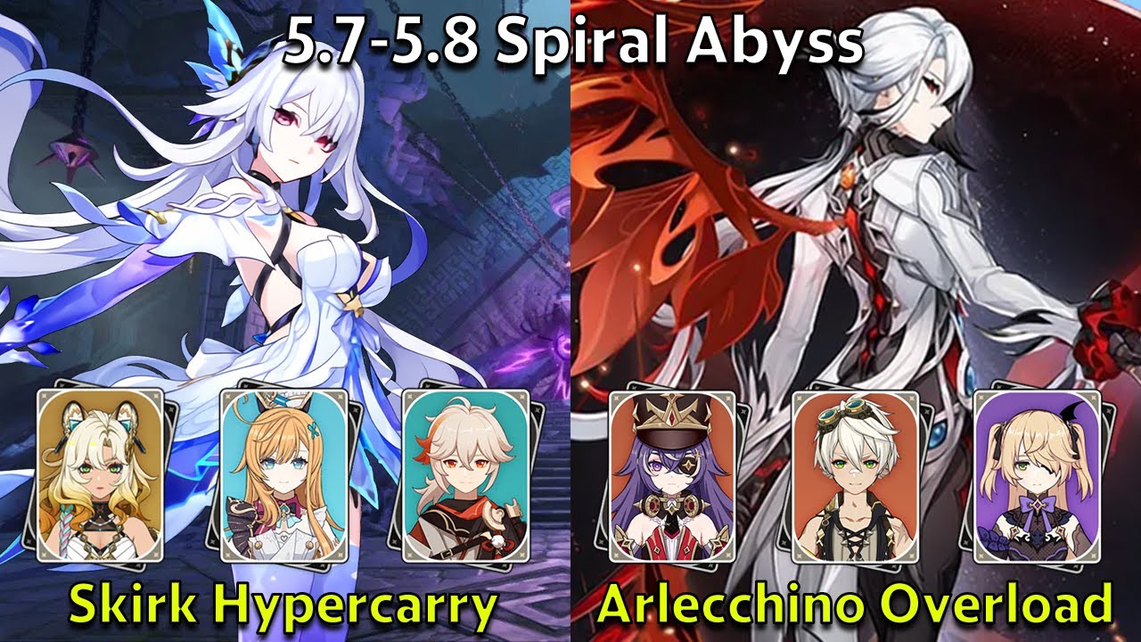 C0 Skirk Hypercarry & C2 Arlecchino Overload - Genshin Impact 5.7-5.8 ...