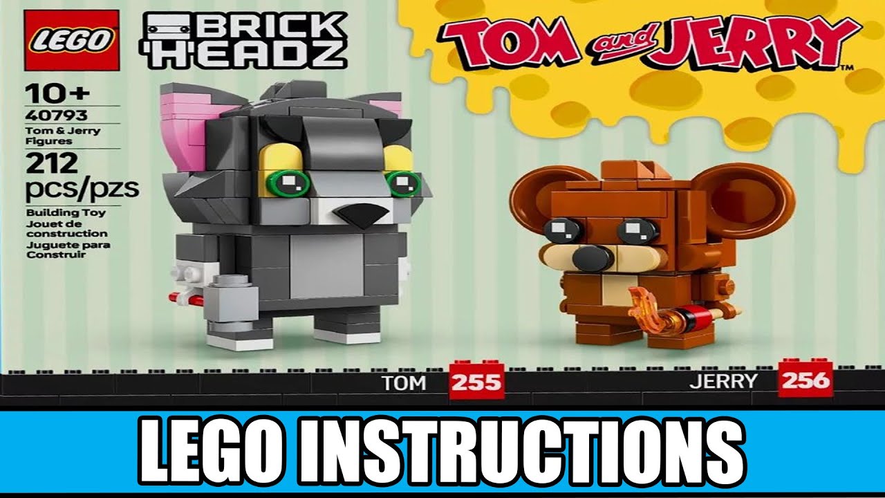 LEGO Instructions - BrickHeadz - 40793 - Tom & Jerry - YouTube