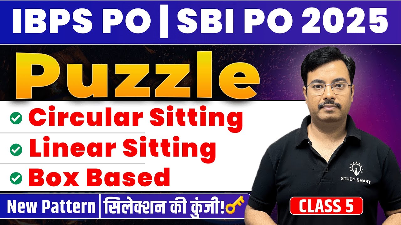 Reasoning Puzzle | Circular Sitting, Linear Sitting and Box Arrangement ...
