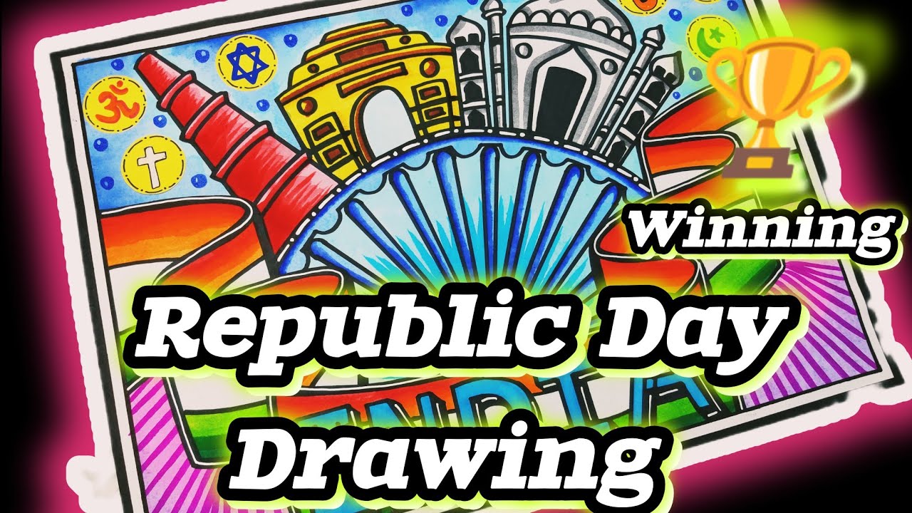 Republic Day Drawing Easy Steps / Republic Day Poster / How To Draw ...