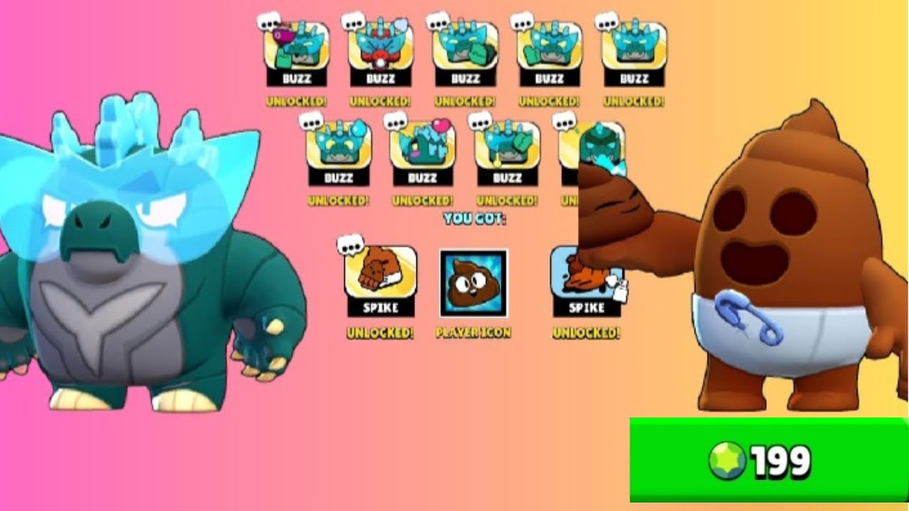 Brawl Stars: open Poop Spike 💩 Godzilla Buzz 🐲 Legendary drop ⭐ # ...