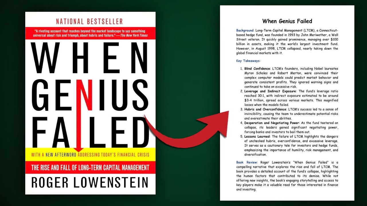 The Collapse of Wall Street's Brightest Minds: A Summary of When Genius ...