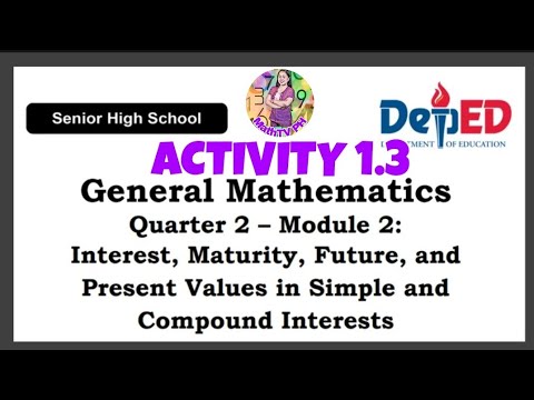GENMATH MODULE 2| INTEREST, MATURITY, FUTURE, AND PRESENT VALUES IN ...