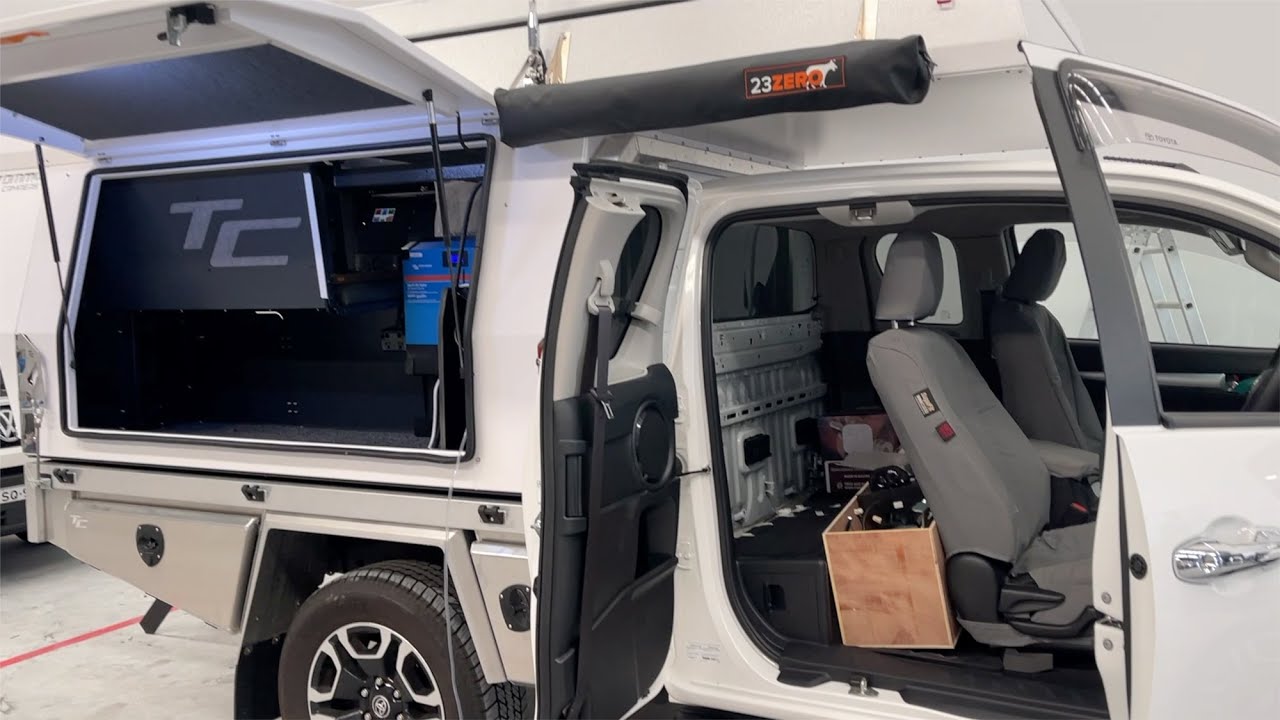 Hilux with Tommy Camper Totally Self Sufficient: Scotty 3000W Solar ...