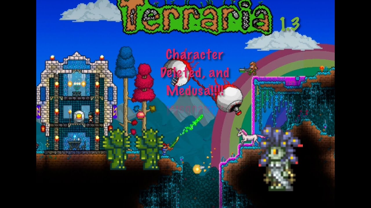 CHARACTER DELETED????!!!! Terraria 1.3 lets play - YouTube