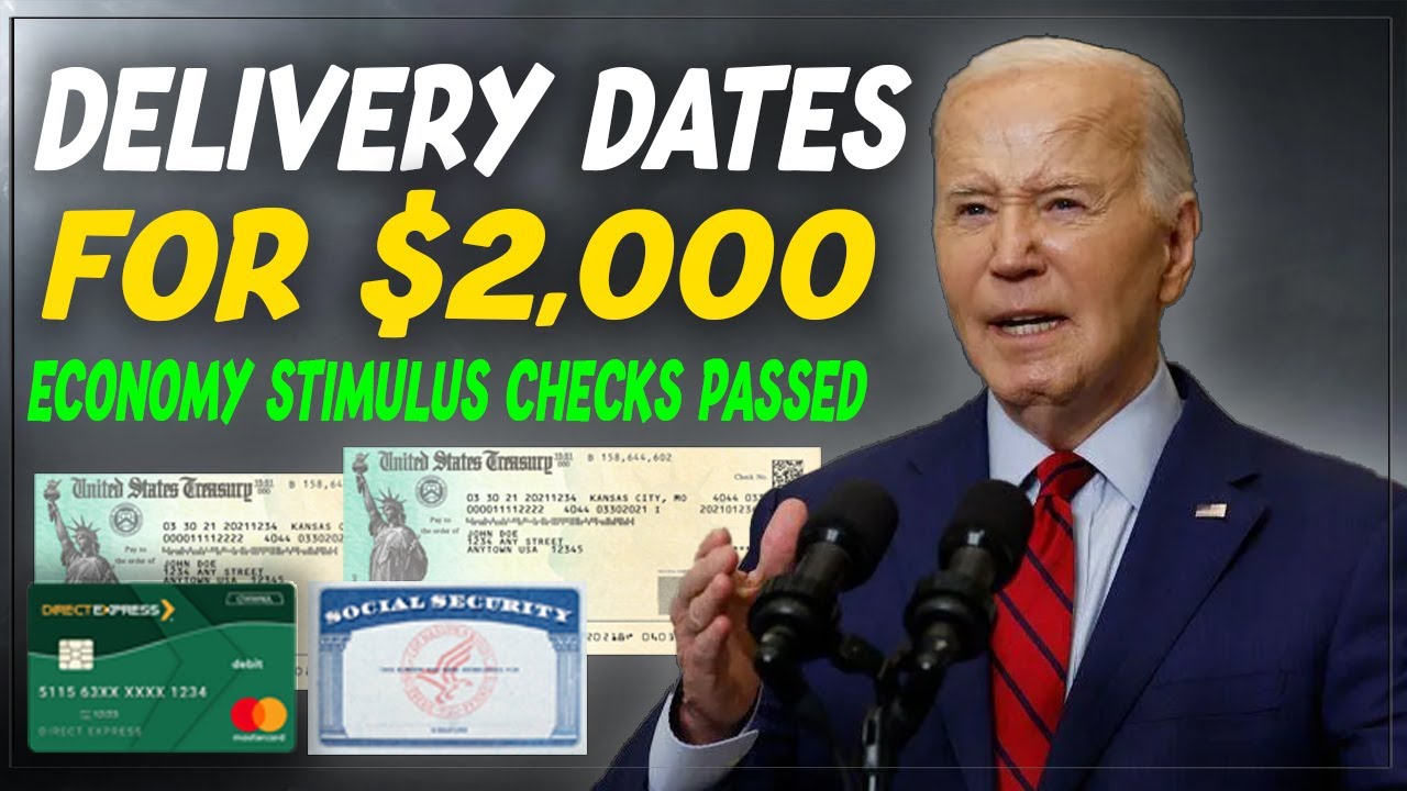 Very New Delivery Dates! Economy $2,000 Stimulus Checks Passed For ...
