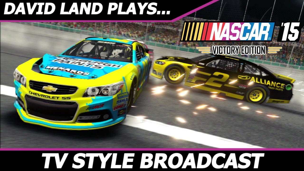 TV STYLE RACE BROADCAST (David Land RETURNS to NASCAR 15 Victory ...