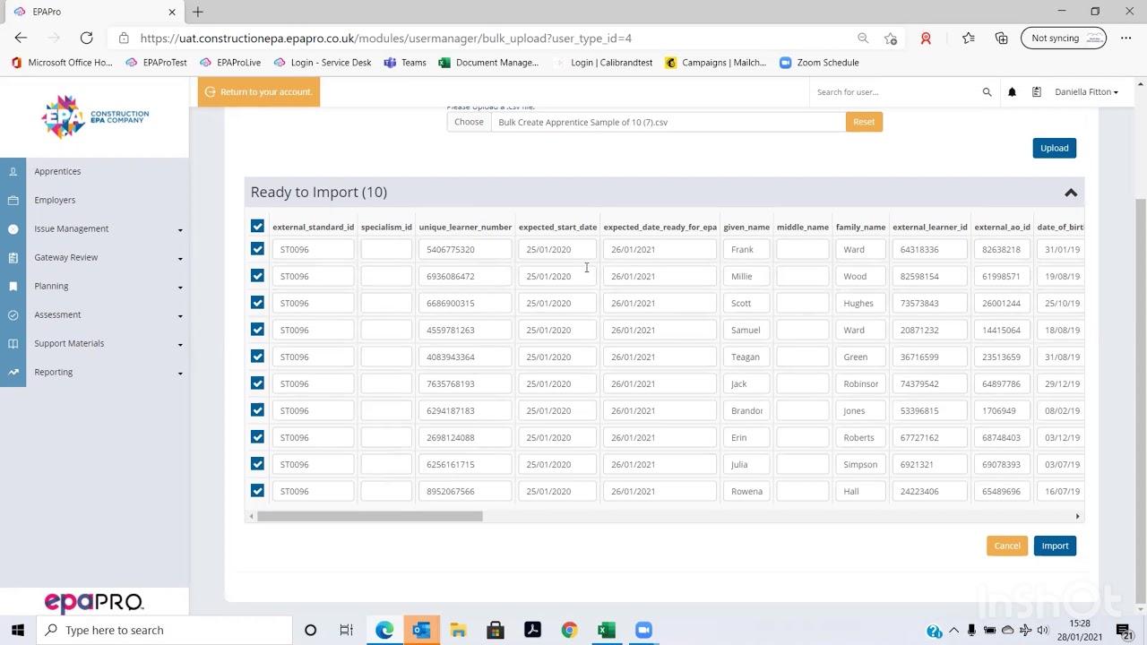 EPA Pro - How to upload apprentices - YouTube