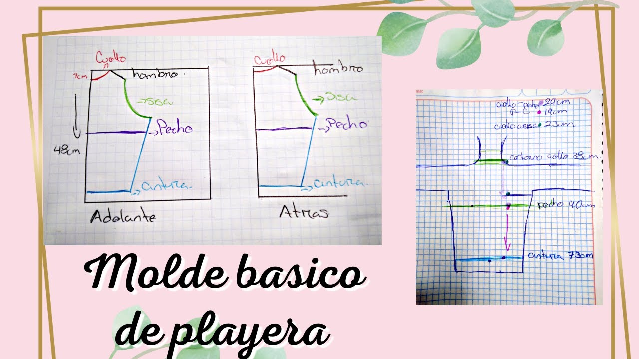 COMO HACER MOLDE BASICO DE PLAYERA Y COMO SACAR MEDIAS SUPER FACIL DIY ...