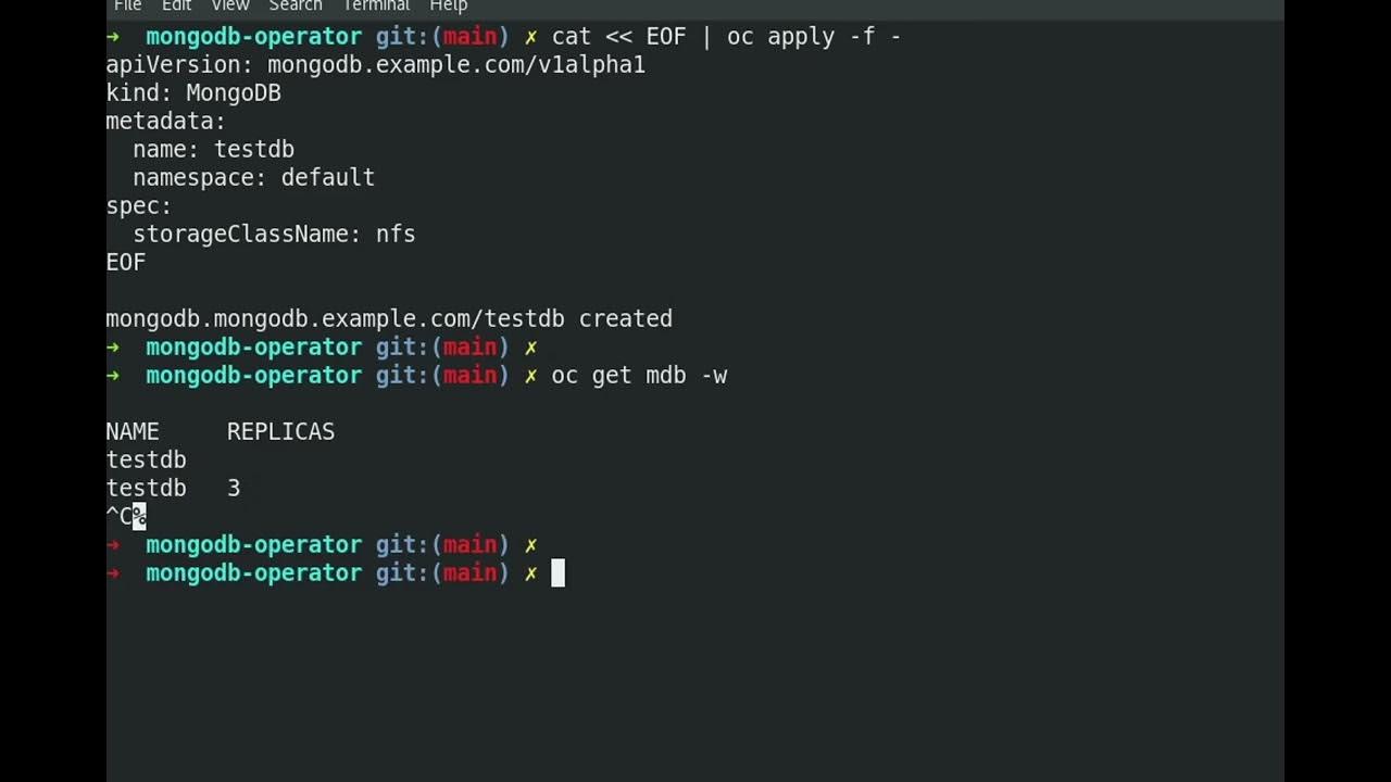Operator demo: Creating a new custom resource - YouTube