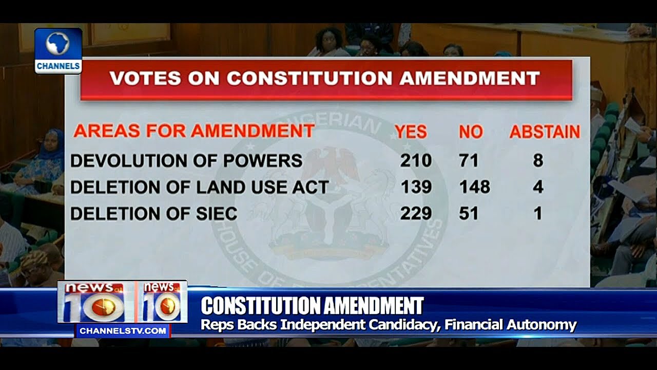Reps Rejects Devolution Powers To States In Constitution Amendment ...