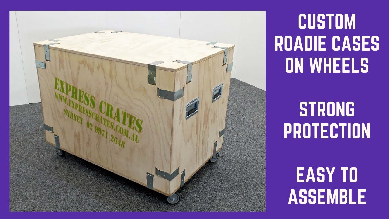 Custom Roadie Cases on Wheels Affordable Road Cases - YouTube