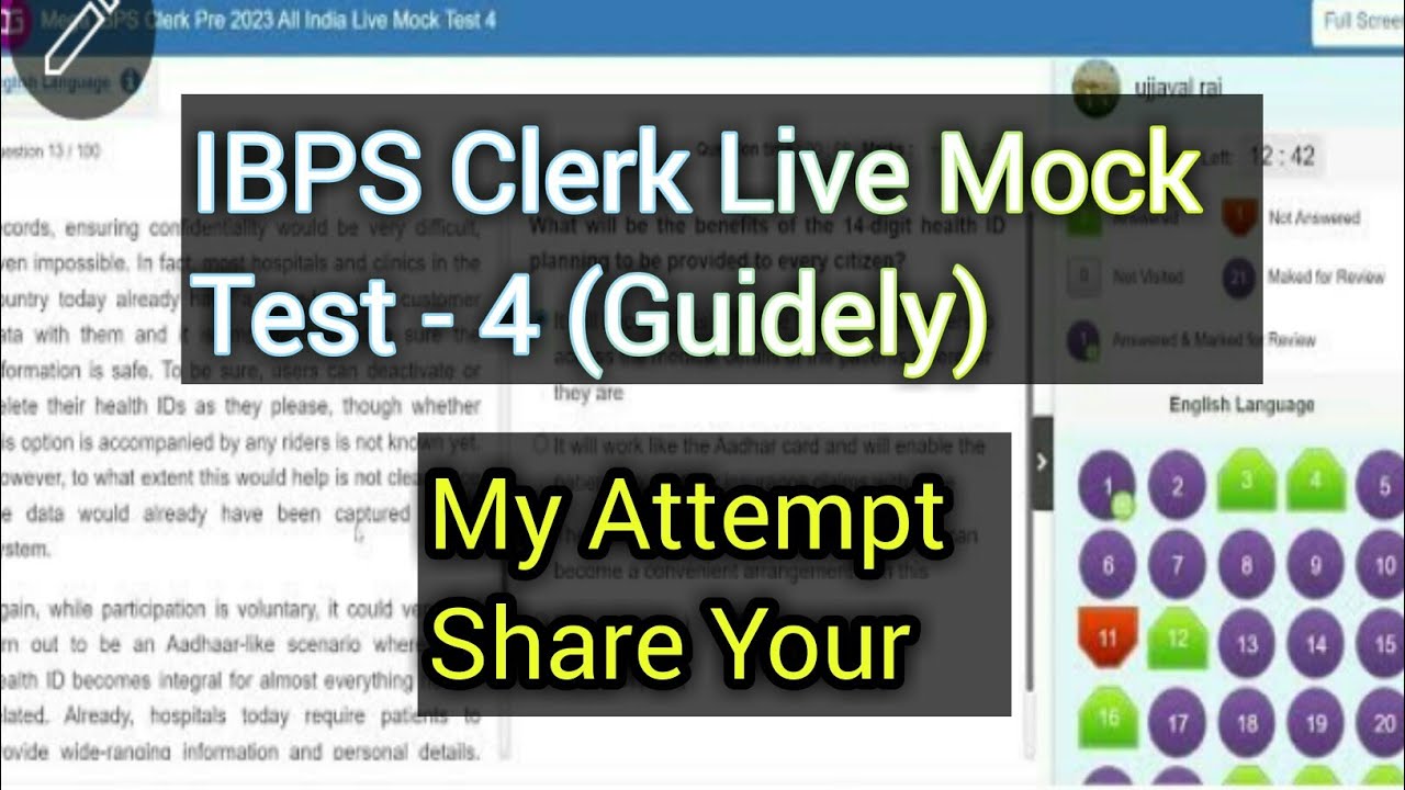 🎯Guidely IBPS Clerk Live Mock Test - 4 📚 ️ | Reasoning - #rrbclerkmains ...