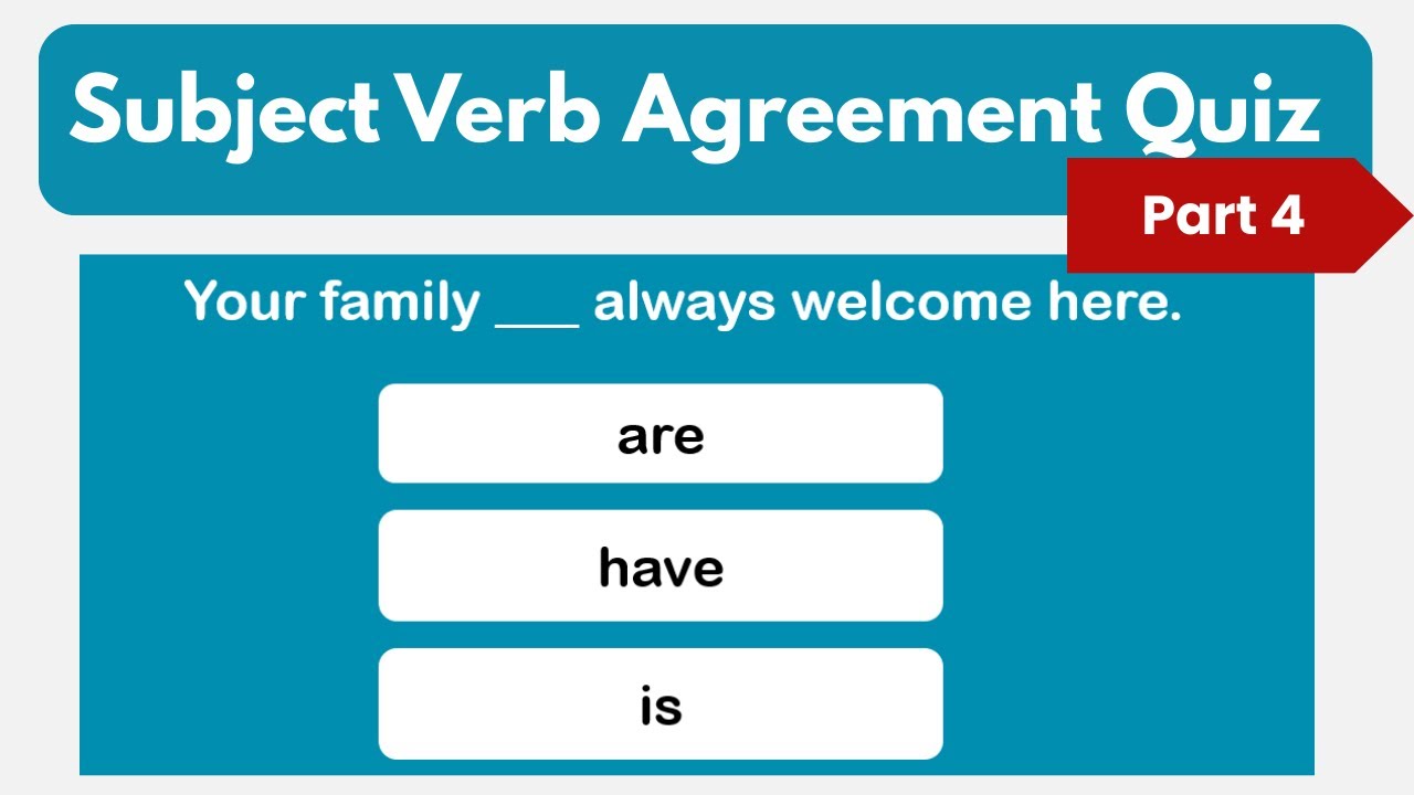English Grammar Quiz | Subject Verb Agreement | Advanced Level ...