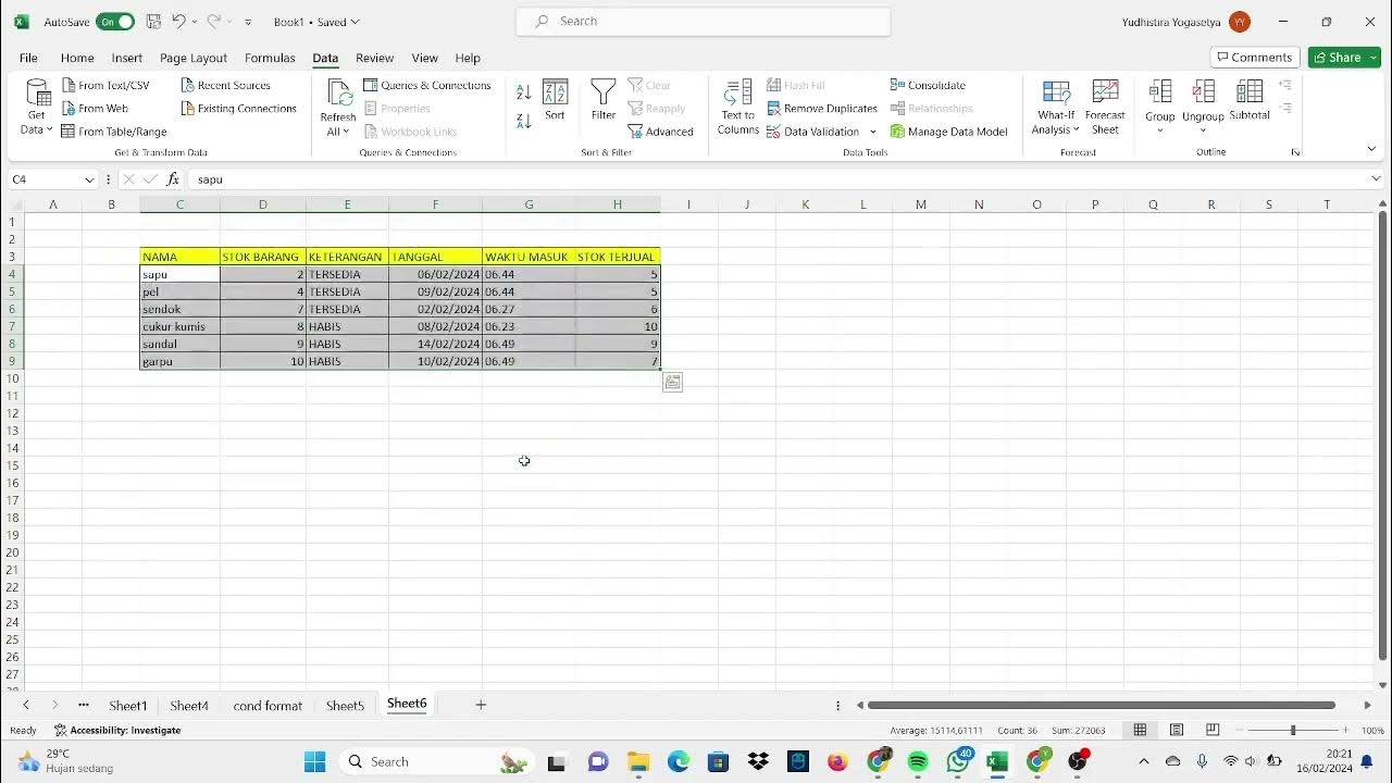 CARA MEMBUAT SORTING DI EXCEL - YouTube
