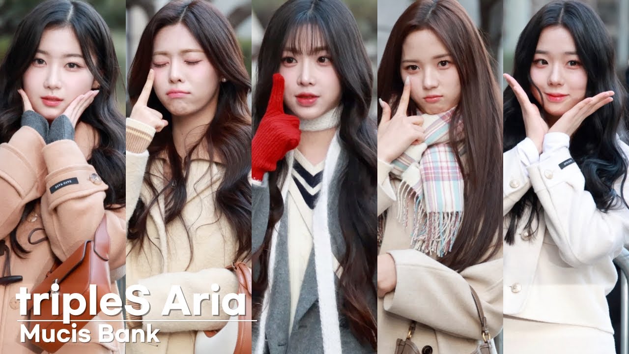 트리플에스 아리아(tripleS Aria) 뮤직뱅크 출근길 | tripleS Aria Music Bank [4K] - YouTube