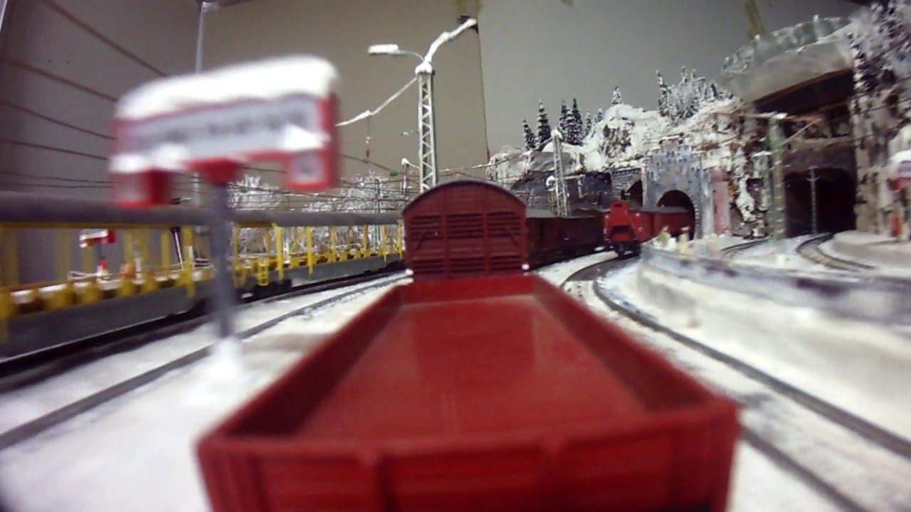 ÖBB Rh 2016 diesel loco with a freight train on a provincial railway ...