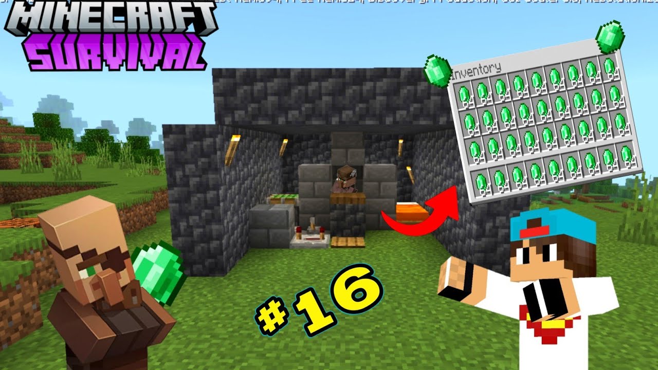 i build the mini emerald farm and best in Minecraft survival episode 16 ...