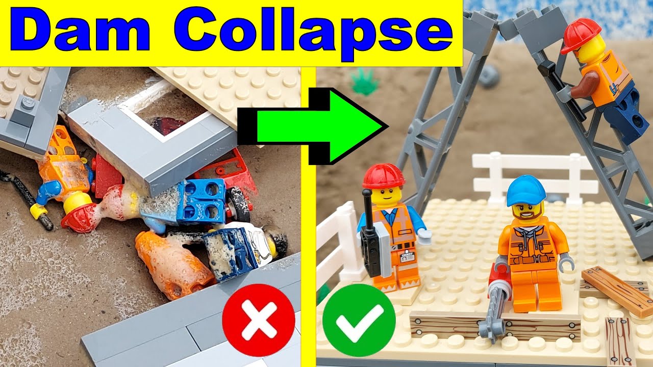 LEGO COLLAPSED DAMS - BACK to the PAST and SAVE Everyone and Everything ...
