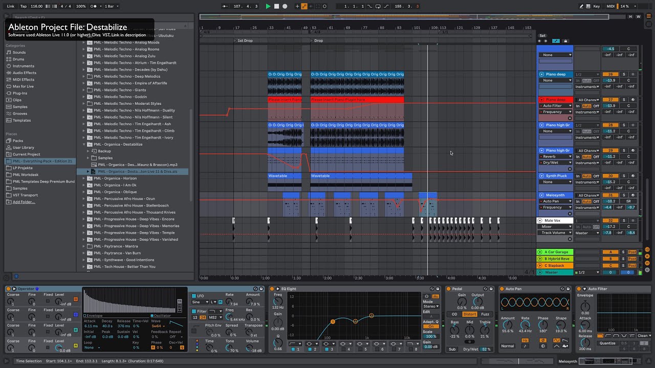 Organic House Track | Destabilize | Ableton Project File, Template ...