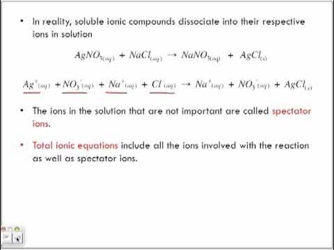 Net Ionic Equations and Spectator Ions - YouTube