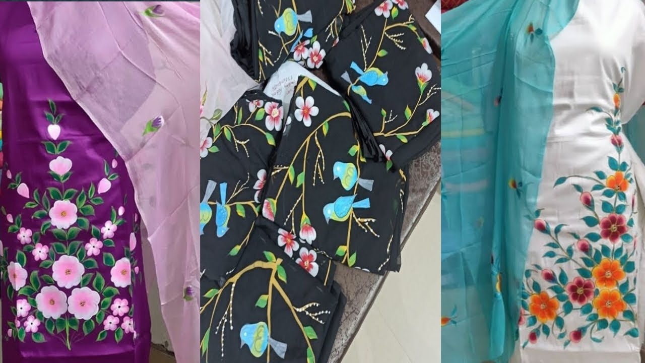 New painted suit designs for summers 2020 - YouTube