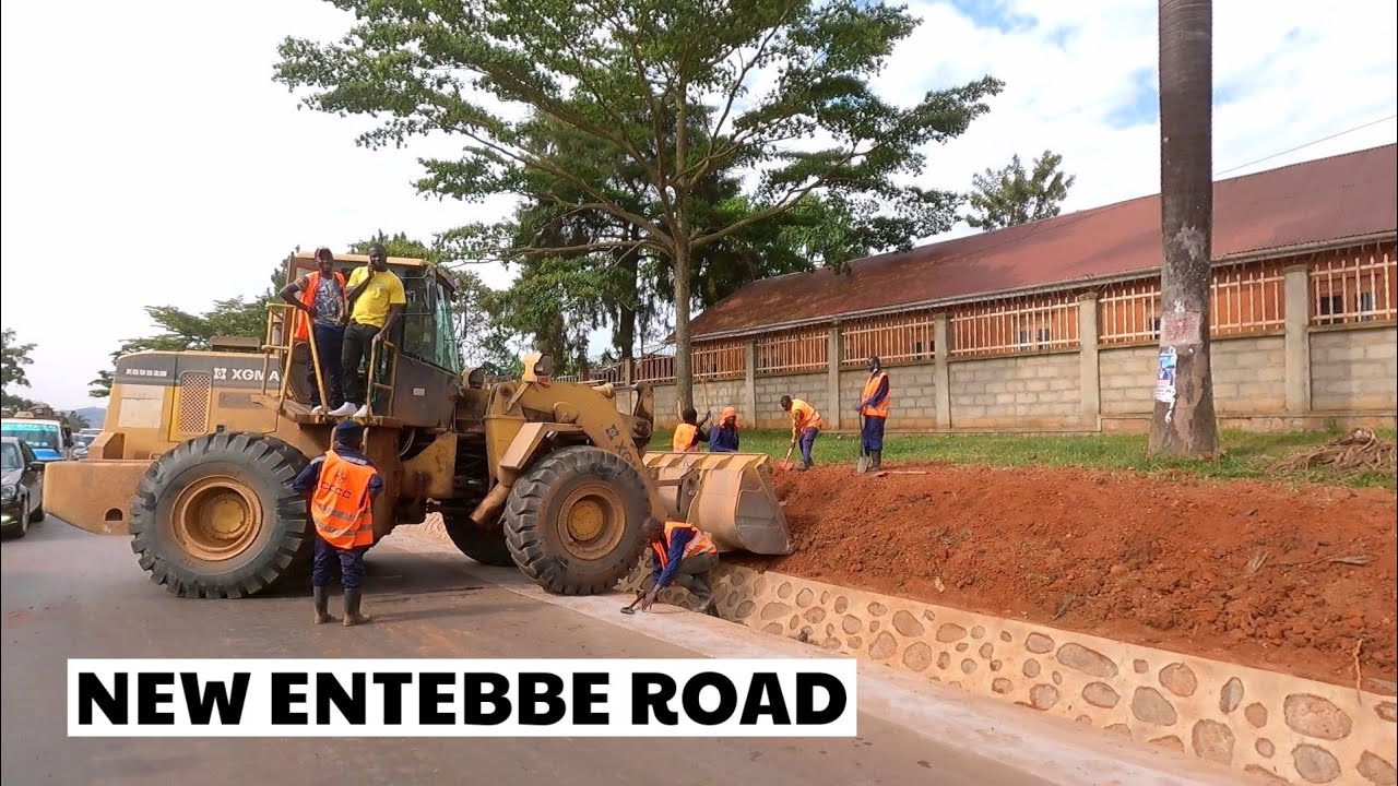 A Ride On The Newly Rehabilitated ENTEBBE ROAD To The Airport - YouTube