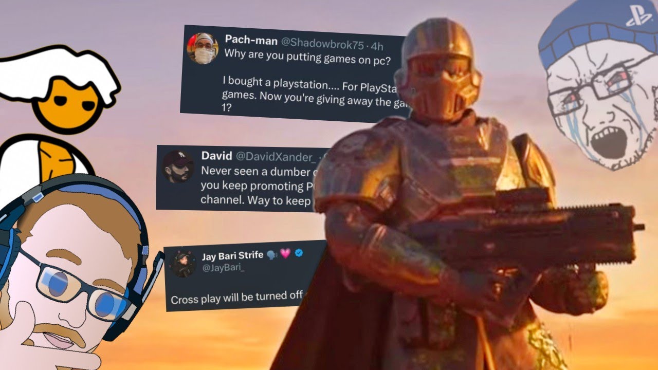 PS5 Fanboys Cry About Helldivers 2 Launching on PC with Crossplay - YouTube