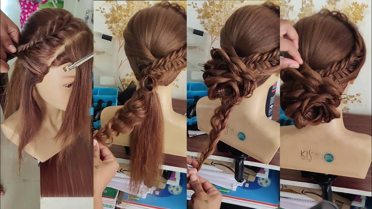 Rose Hairstyle ll how to create rose hairstyle ll advance hairstyle for ...