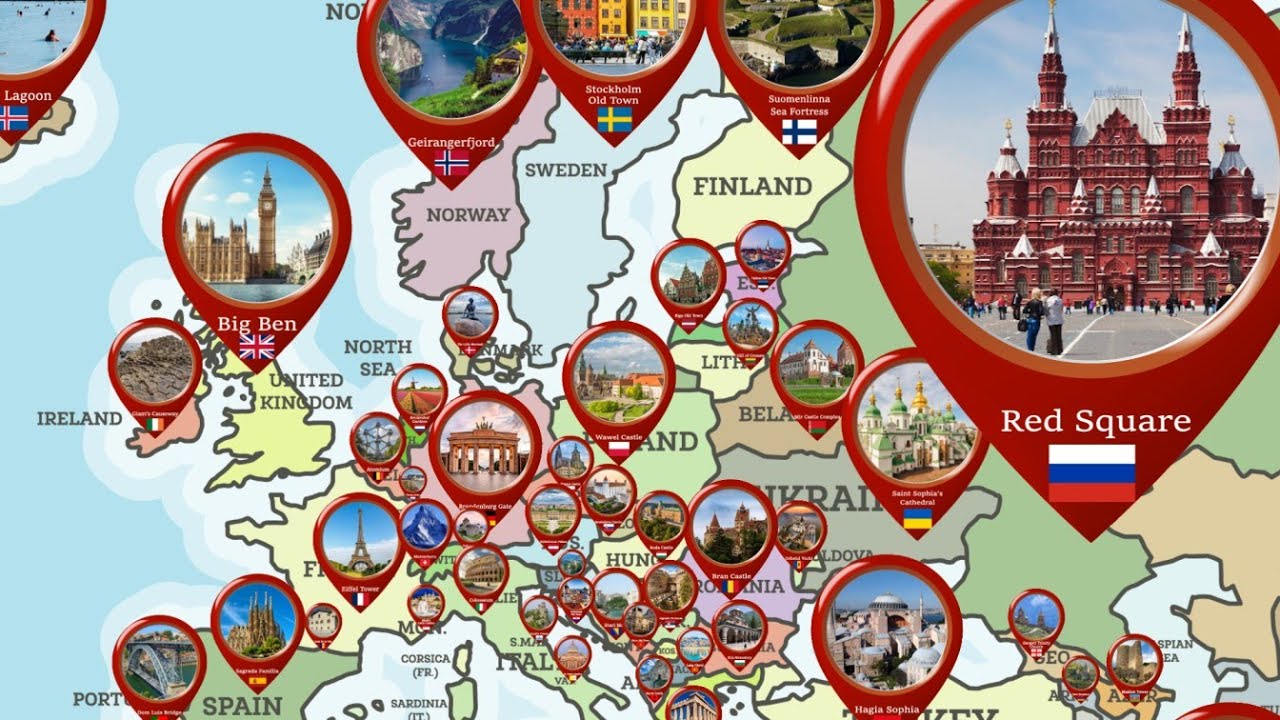 Landmarks From Different Countries | Data Around The World - YouTube