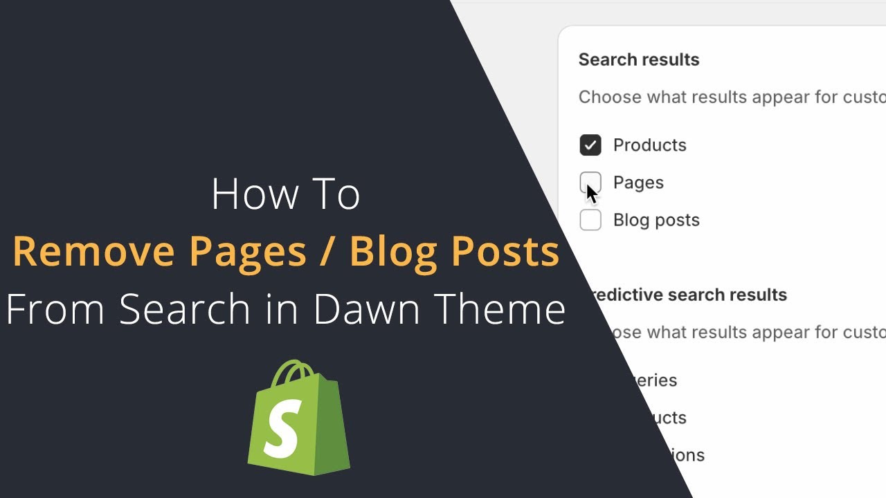 How To Hide Blog Posts and Pages From Search Results in the Dawn Theme ...