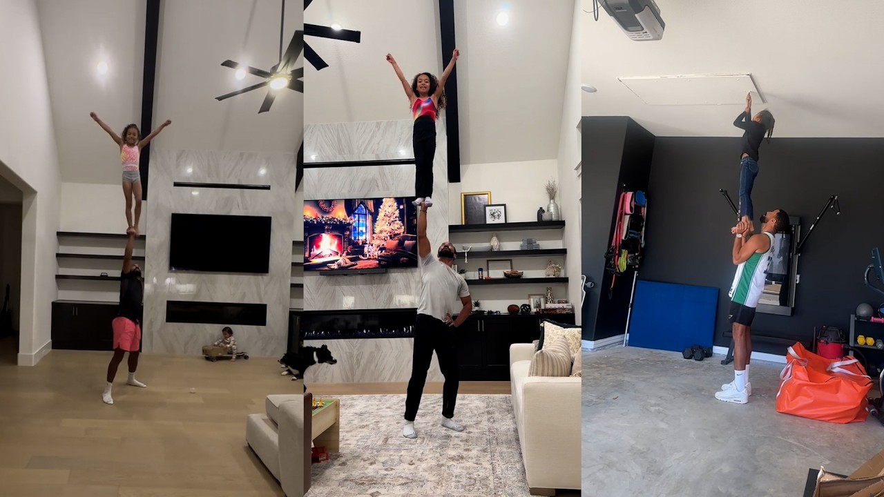 My dauther is a Stunt Beast! - YouTube