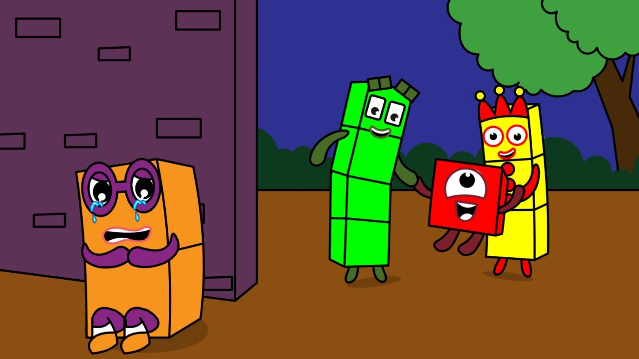 Numberblocks 2 Sad to See Family Numberblocks 1 - NumberBlocks Coloring ...