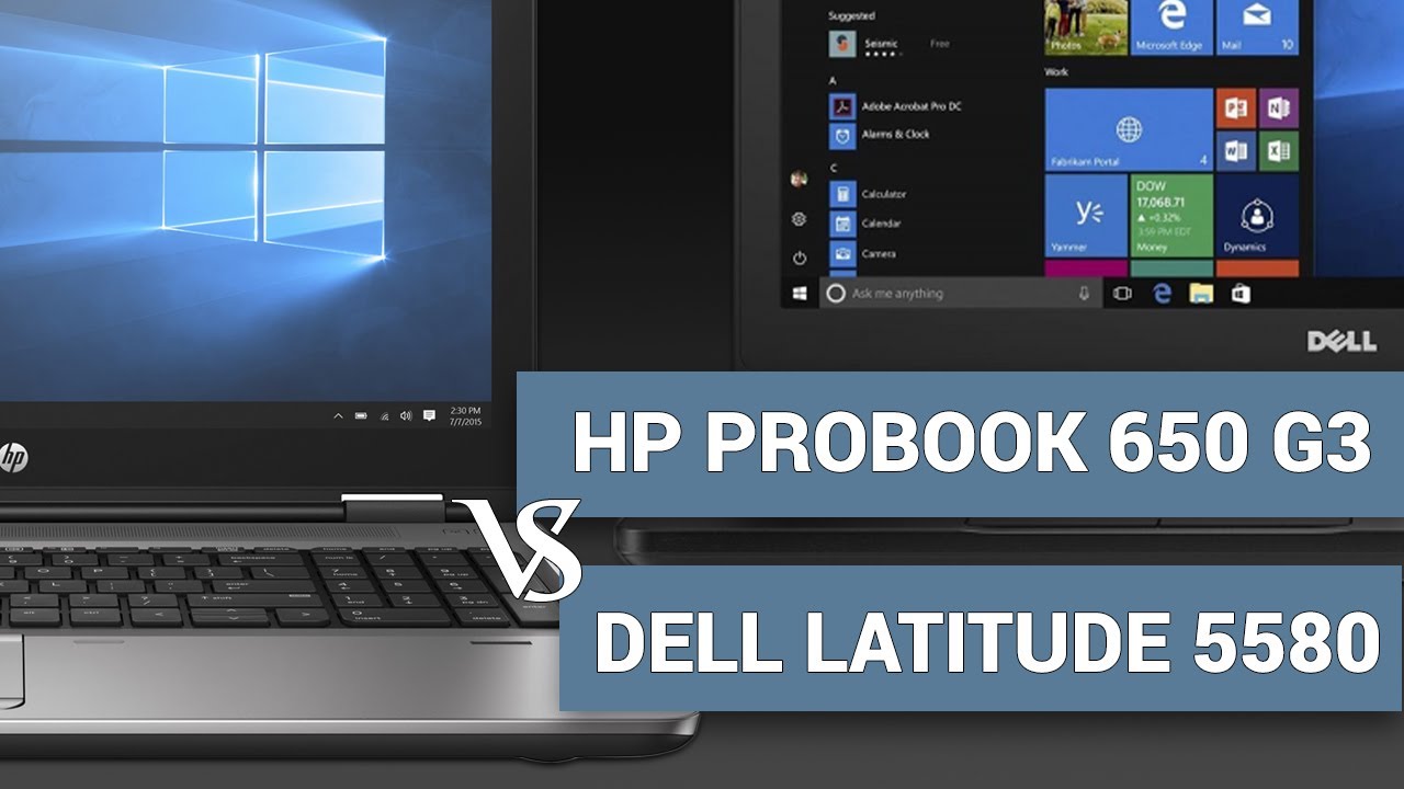HP ProBook 650 G3 vs Dell Latitude 5580 - klasyczny format w ...