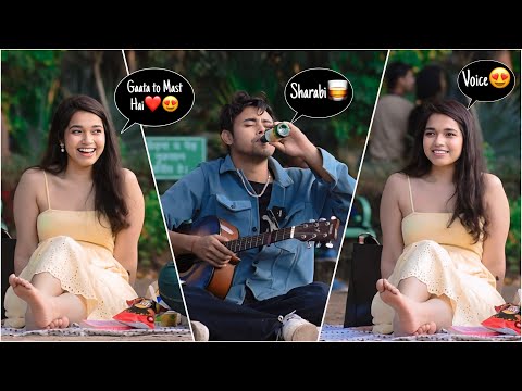 Drunk Man(Sharabi) Singing Sanam Teri Kasam Songs With Cute Girl😍| Prank In India