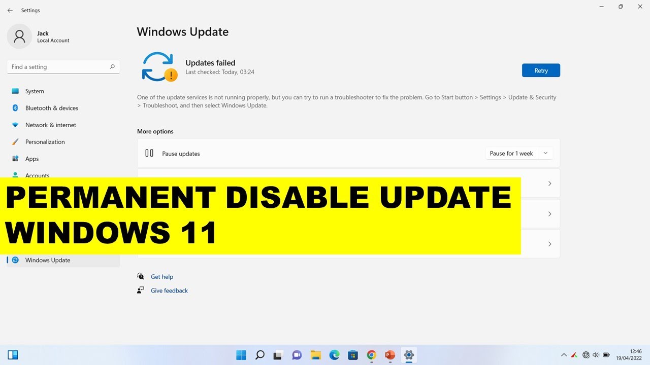 Permanent Disable Windows 11 Updates - YouTube