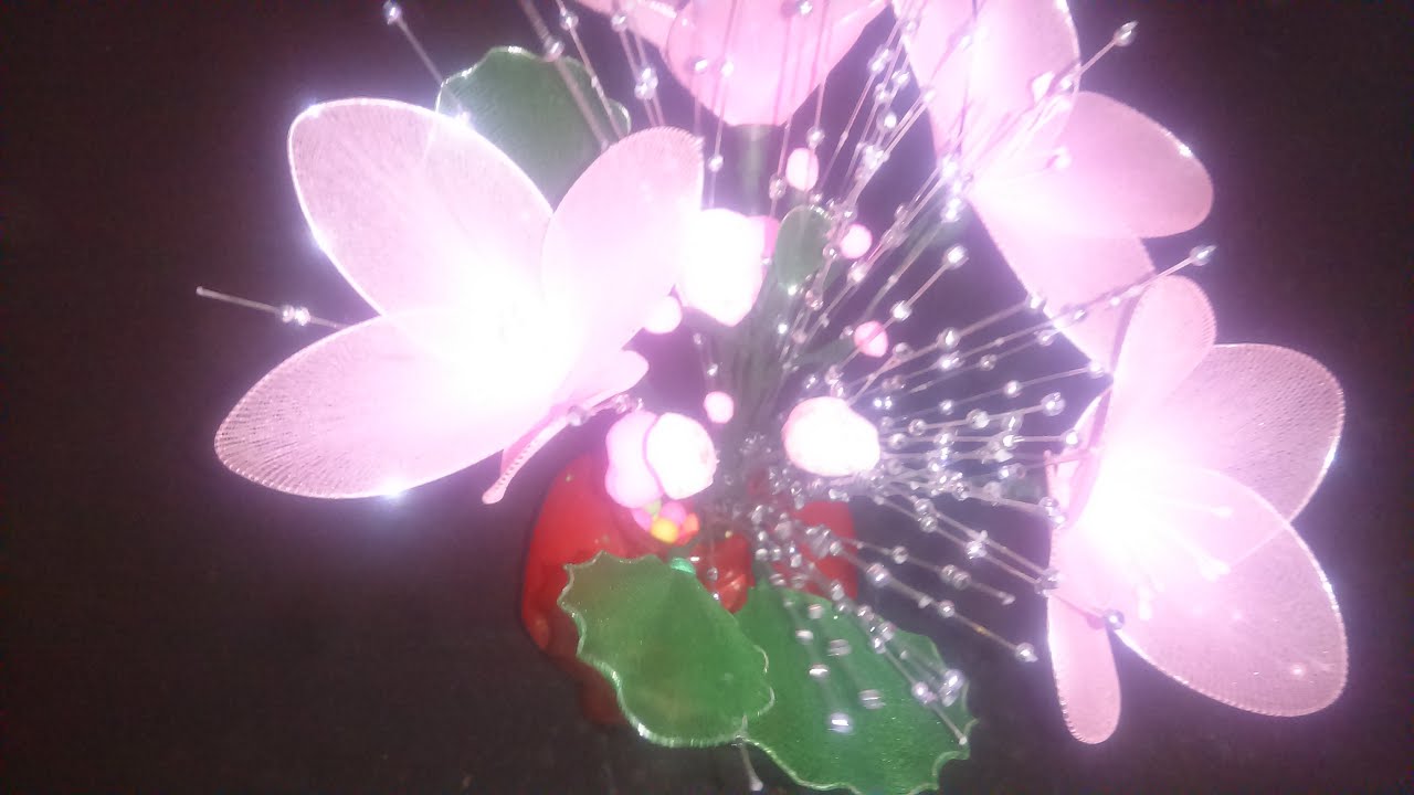 DIY How to Make Nylon Stocking Flowers - YouTube
