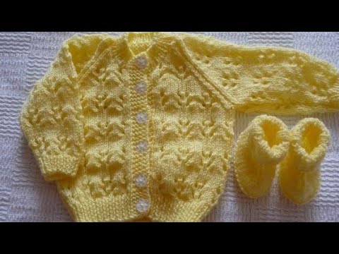 Beautiful Hand-knitted Baby sweater pattern - YouTube