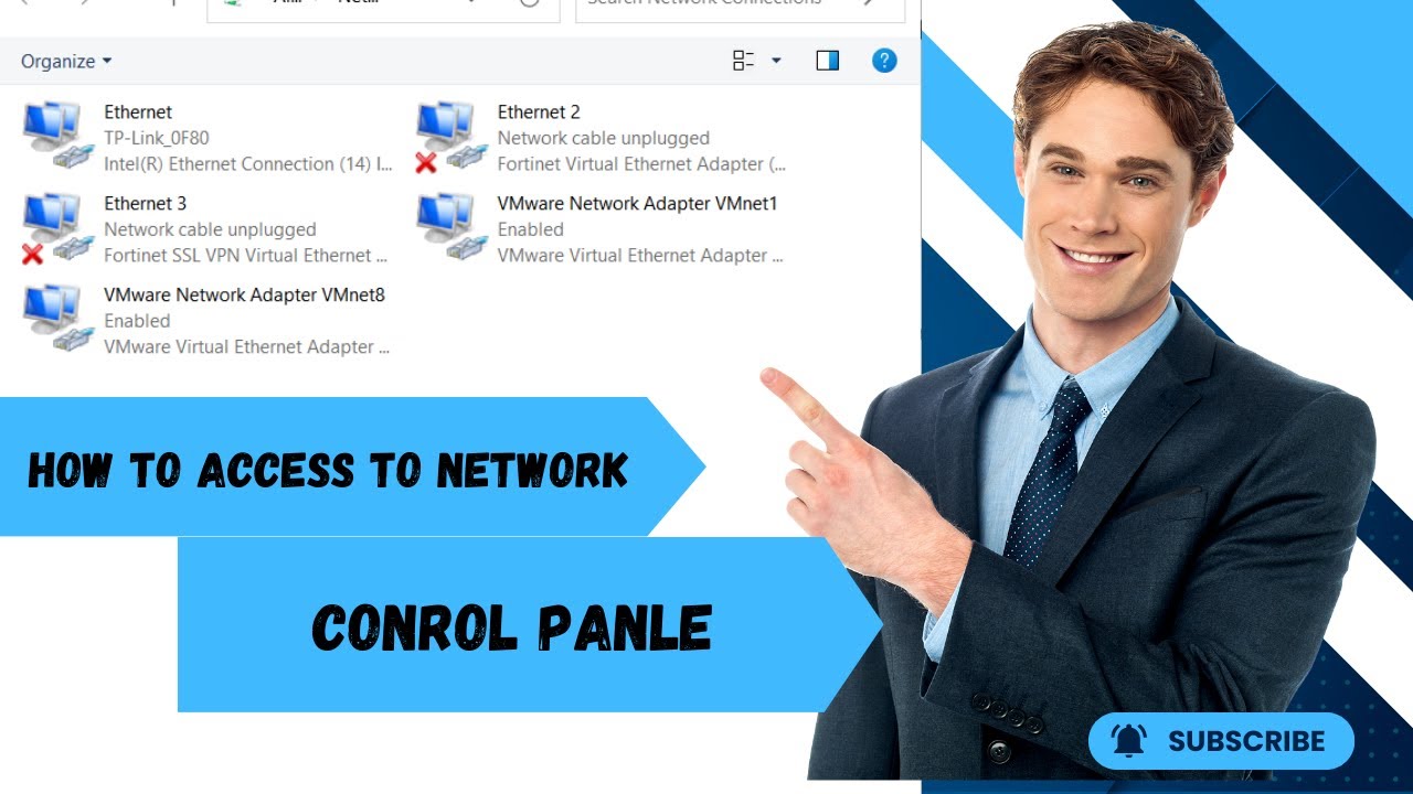 How to access to Network Panel in Windows - YouTube