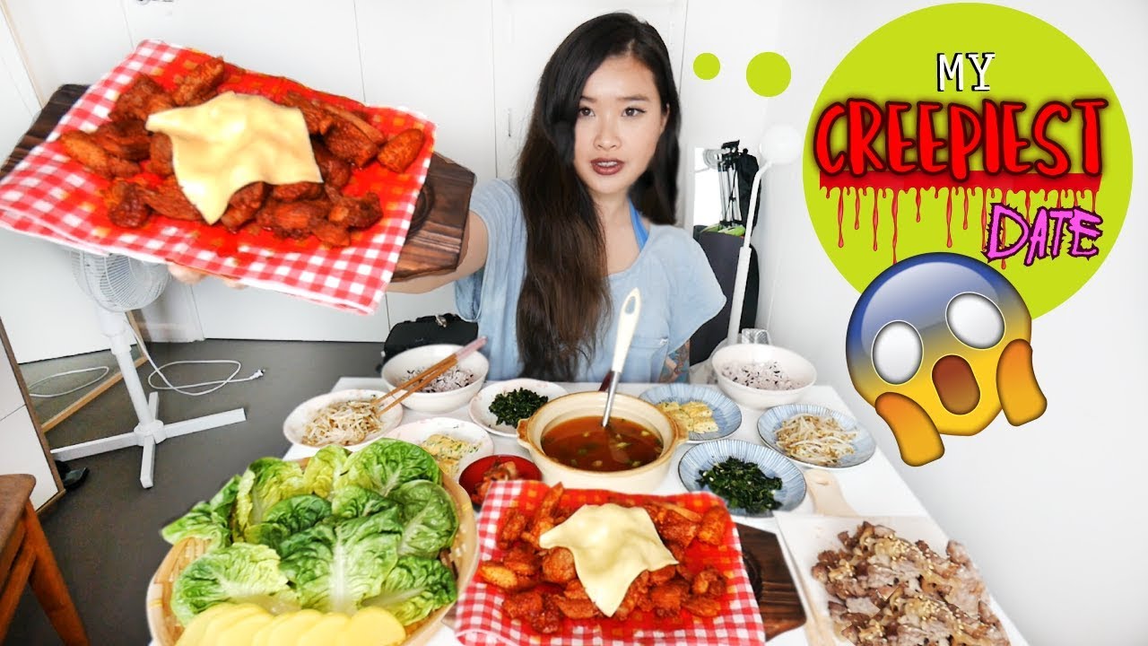 SPICY FIRE CHICKEN + CHEESE | KOREAN BANCHAN MUKBANG | STORYTIME - YouTube
