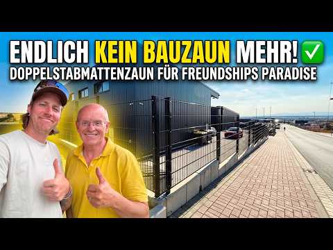 Das wurde aber auch Zeit! Doppelstabmatten Zaun anstatt Bauzaun!
