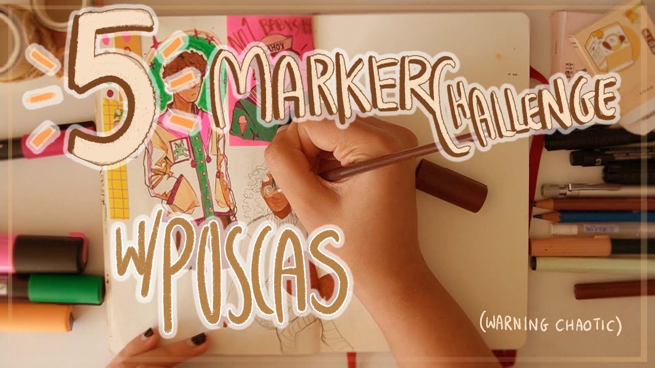 a very chaotic art challenge (ft.my cat) - YouTube