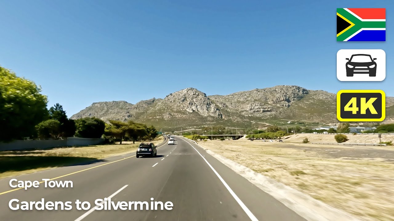 South Africa, Cape Town - Drive from Gardens to Silvermine - Nonstop ...