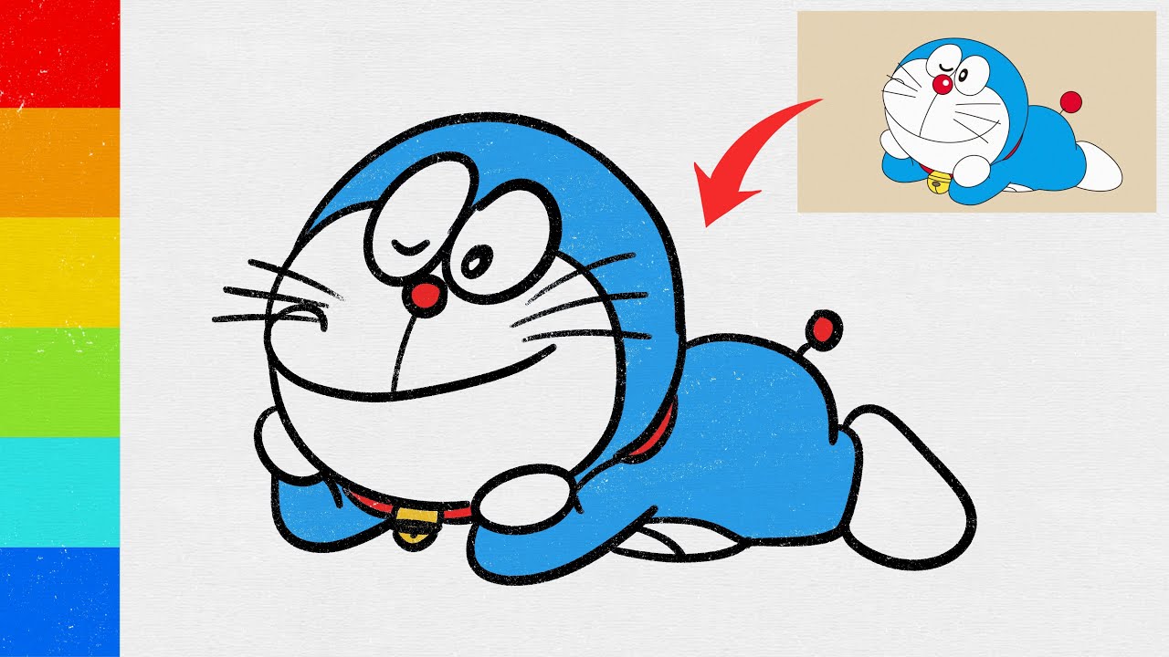 How To Draw Doraemon | Drawing, Colouring, Painting For Kids, Toodlers ...