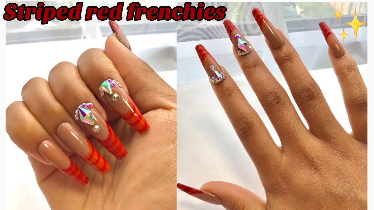 EASY blinged NAIL ART for the SUMMER I Nails With Kams - YouTube