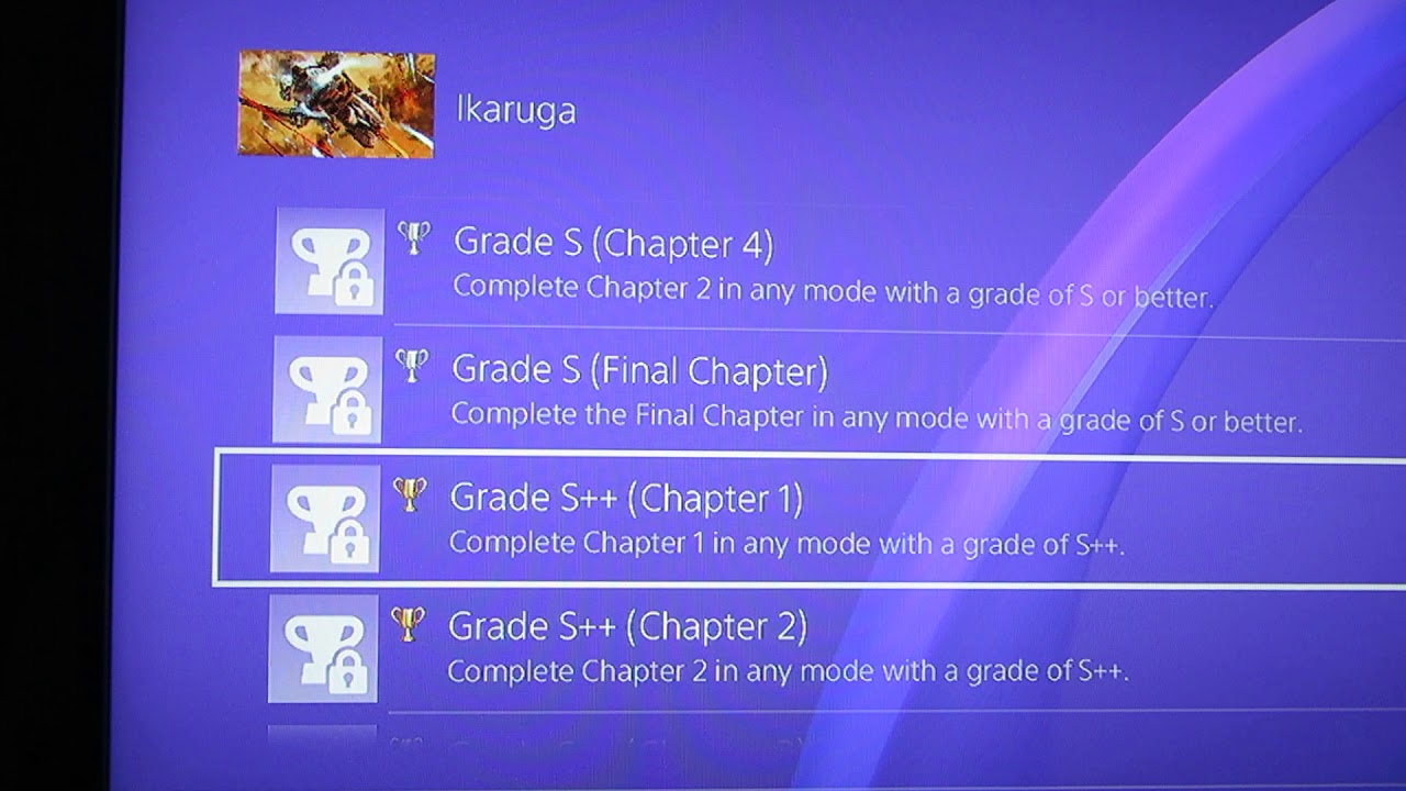 Ikaruga PS4 Trophy List LPOS - YouTube