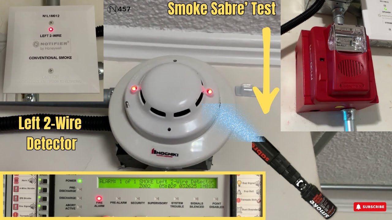 Left Conventional Detector Fire Alarm System Test 2 - YouTube